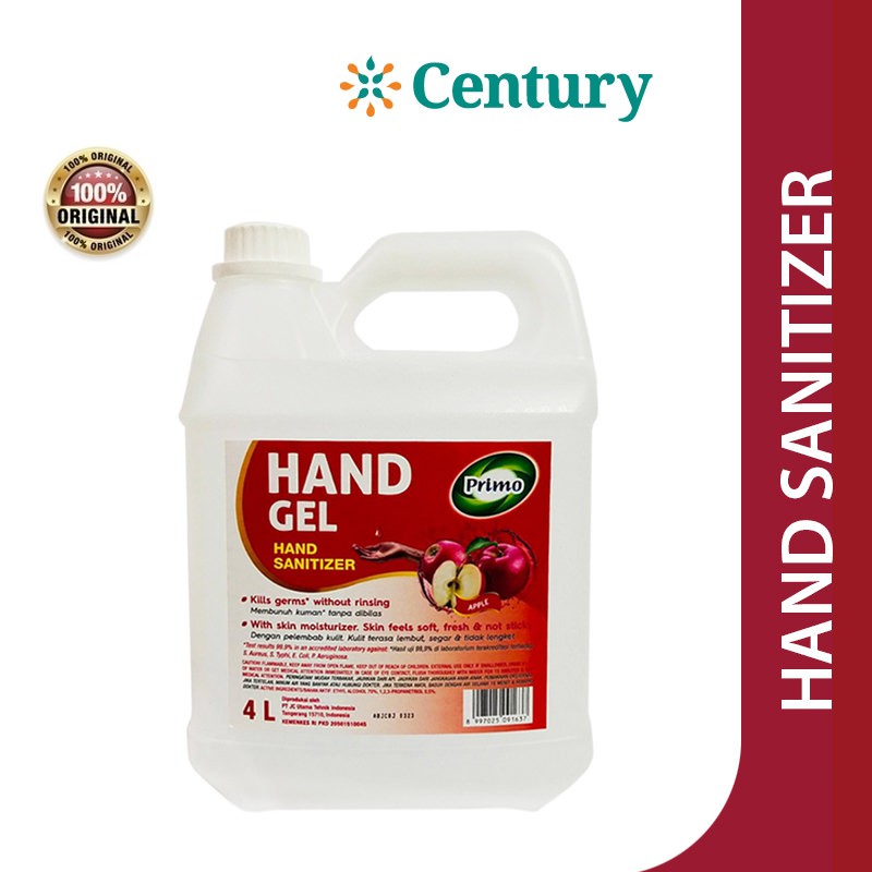 Jual PRIMO Hand Gel Sanitizer Antiseptic Apel 4 / Hand Sanitizer / 4 ...