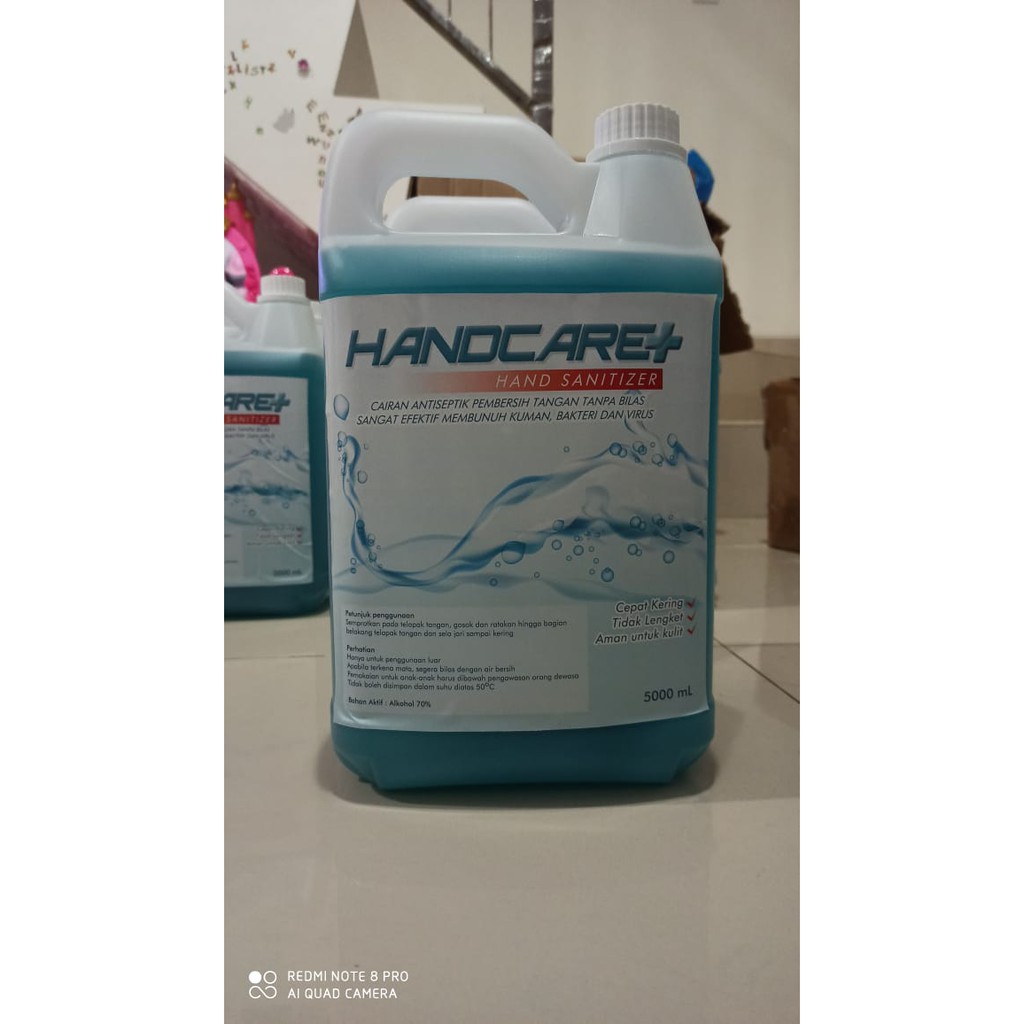 Jual HAND SANITIZER DISINFECTANT merk "HAND CARE"- 5 LITER | Shopee ...