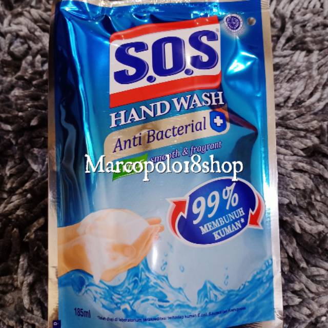 Jual SABUN CUCI TANGAN CAIR SOS HAND WASH ANTIBACTERIAL 185ML | Shopee ...