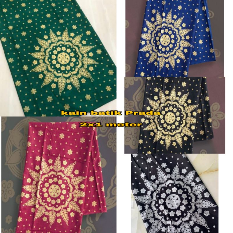 Jual KAIN BATIK PRADA MOTIF RODA BUNDAR 2x1 meter | Shopee Indonesia