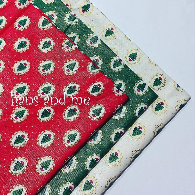Jual Kain Perca Motif Pohon Natal (per set) | Shopee Indonesia