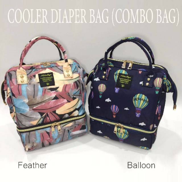Jual MULTIFUNGSI COOLER DIAPER BAG 2in1 ( COMBO BAG) | Shopee Indonesia