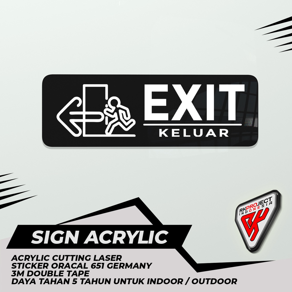 Jual SIGN BOARD AKRILIK EXIT KIRI | Shopee Indonesia