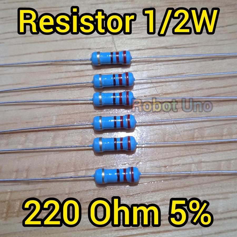 Jual Resistor 1/2W 220 Ohm Carbon Flim Fixed x10Pcs | Shopee Indonesia