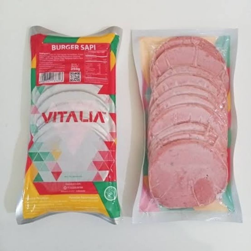 Jual Vitalia Daging Burger Sapi isi 10s dan 20s Burger Daging Sapi ...