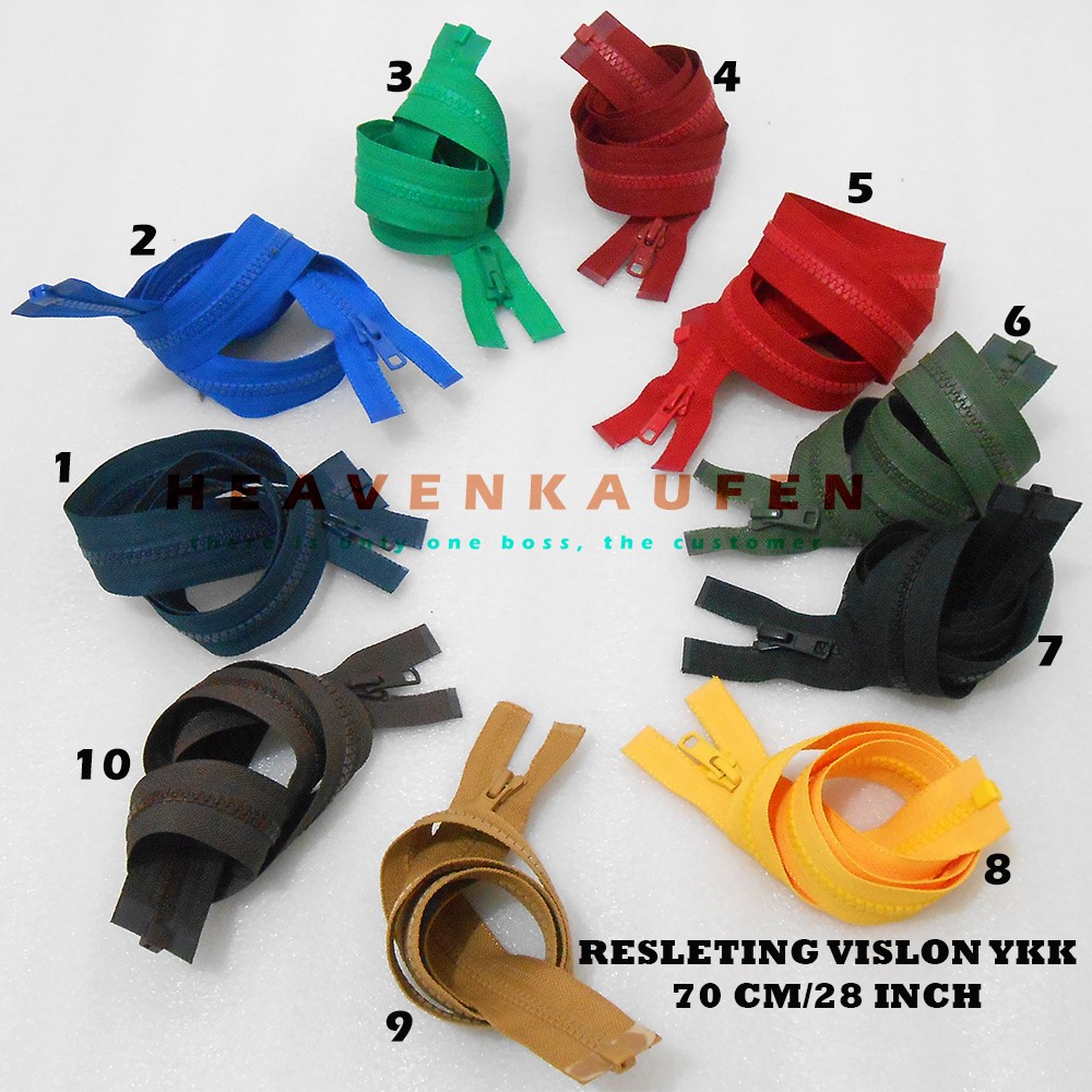 Jual Resleting/Zipper Jaket YKK Vislon 70 cm (28 inch) | Shopee Indonesia
