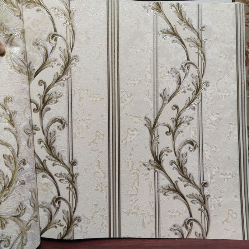 Jual Wallpaper vinyl ornamen classic garis | Shopee Indonesia