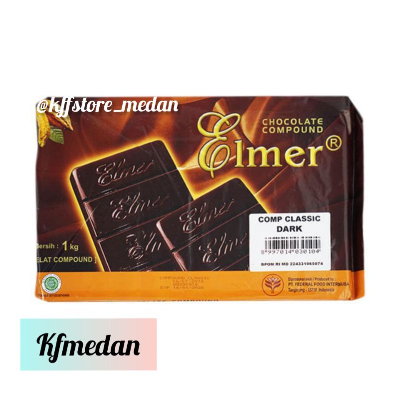 Jual Elmer Chocolate Compound 1 kg (Classic Dark) | Shopee Indonesia