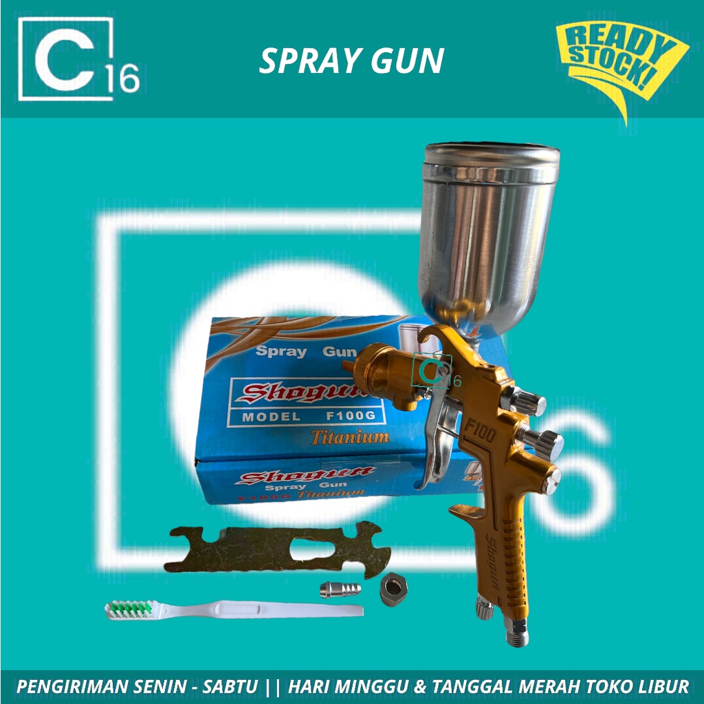 Jual Spray Gun Spraygun F100G Alat Semprot Cat Tipe Dot Model F100G ...