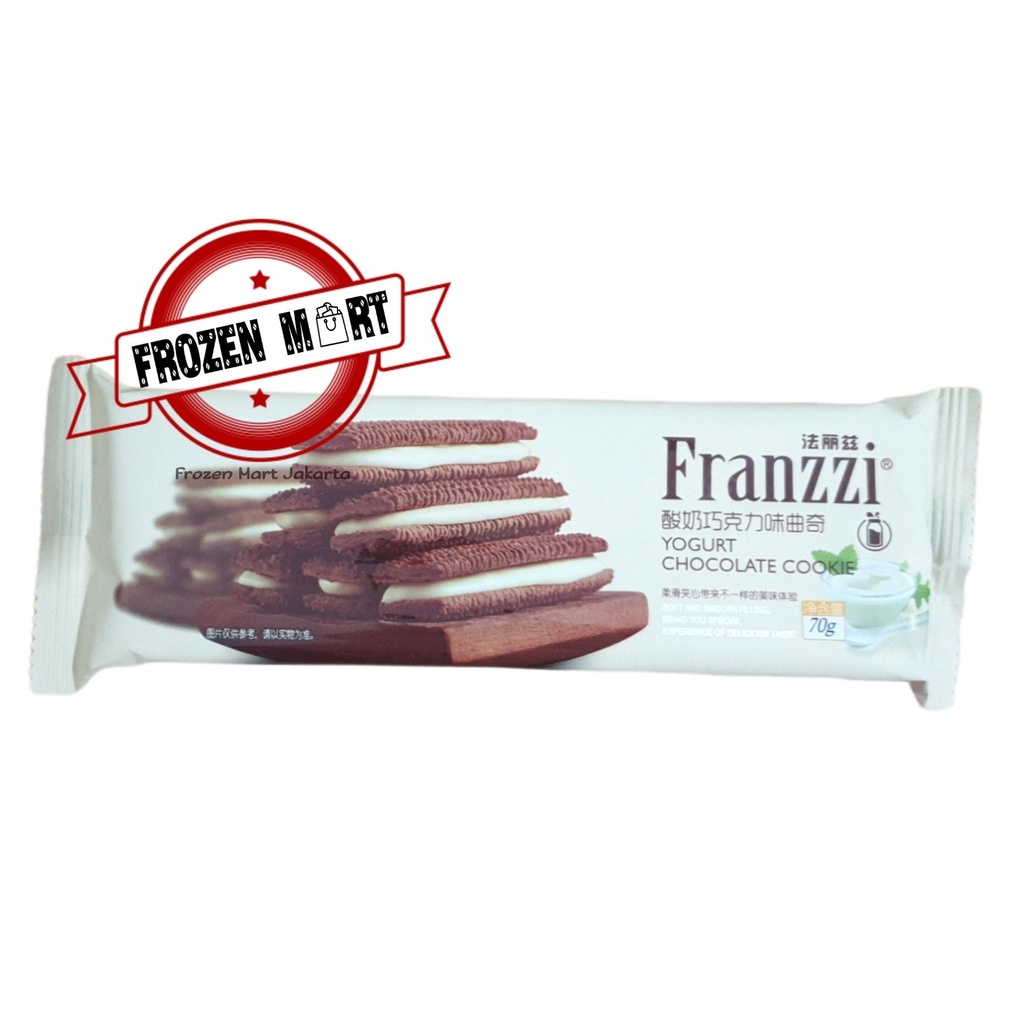 Jual FRANZZI Yogurt Chocolate Cookie / Cemilan Biskuit Yogurt 70 Gr ...