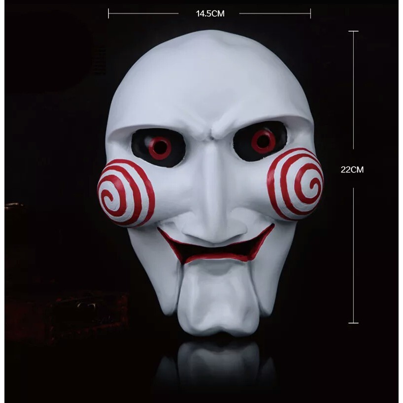 Jual JIGSAW Topeng Horror Halloween John Kramer Chainsaw Cosplay Horror ...