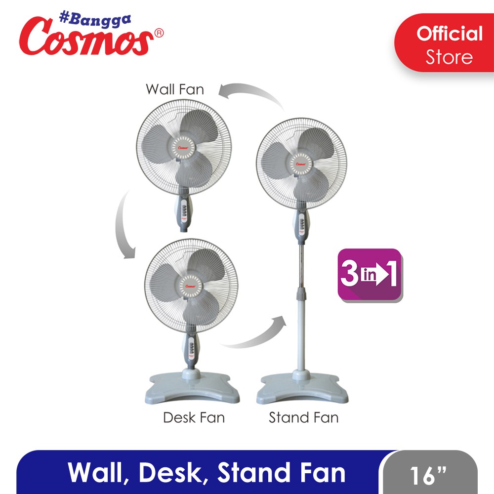 Jual Cosmos Kipas Angin WADESTA (Wall, Desk, Stand) 16-S055 | Shopee ...