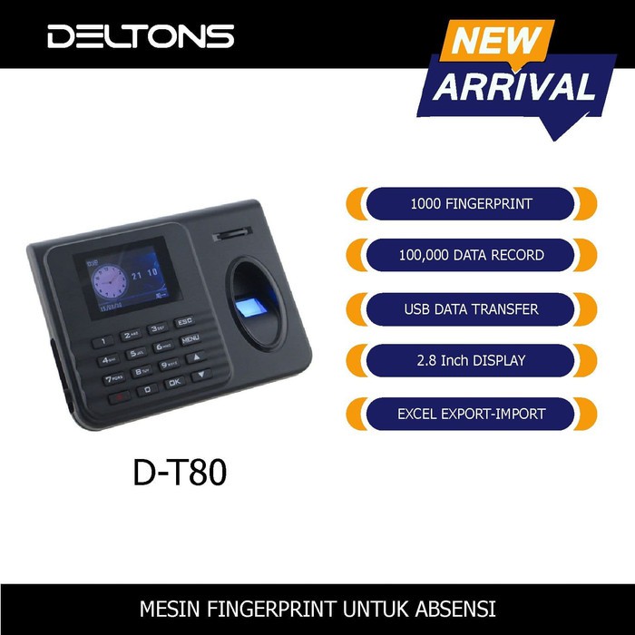 Jual Mesin Absensi Sidik Jari Fingerprint USB Garansi Resmi DELTONS ...
