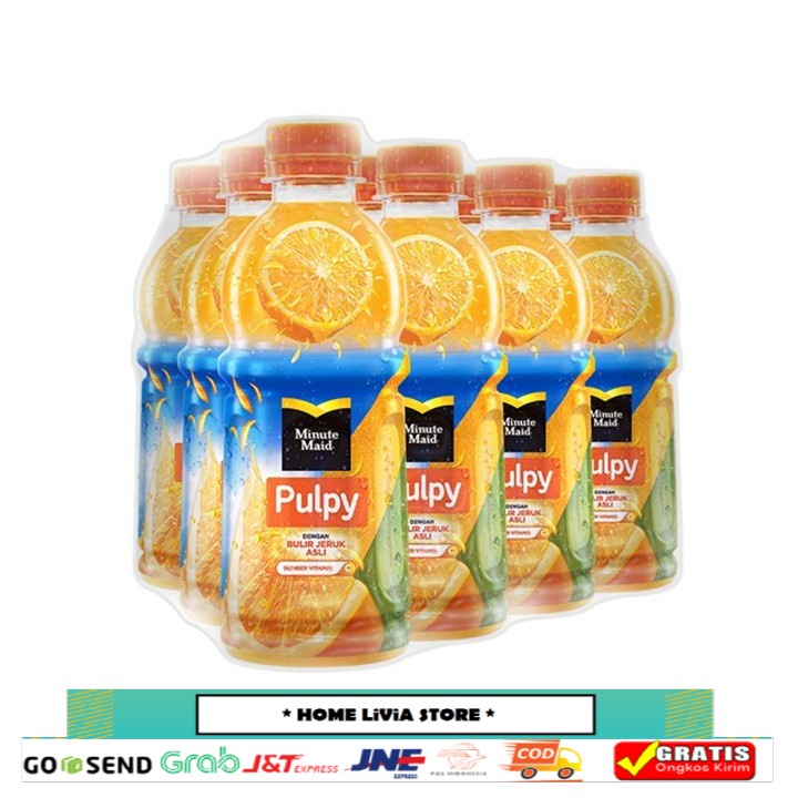 Jual Minute Maid Pulpy Orange Pet 12 x 300 mL (1 Case) | Shopee Indonesia