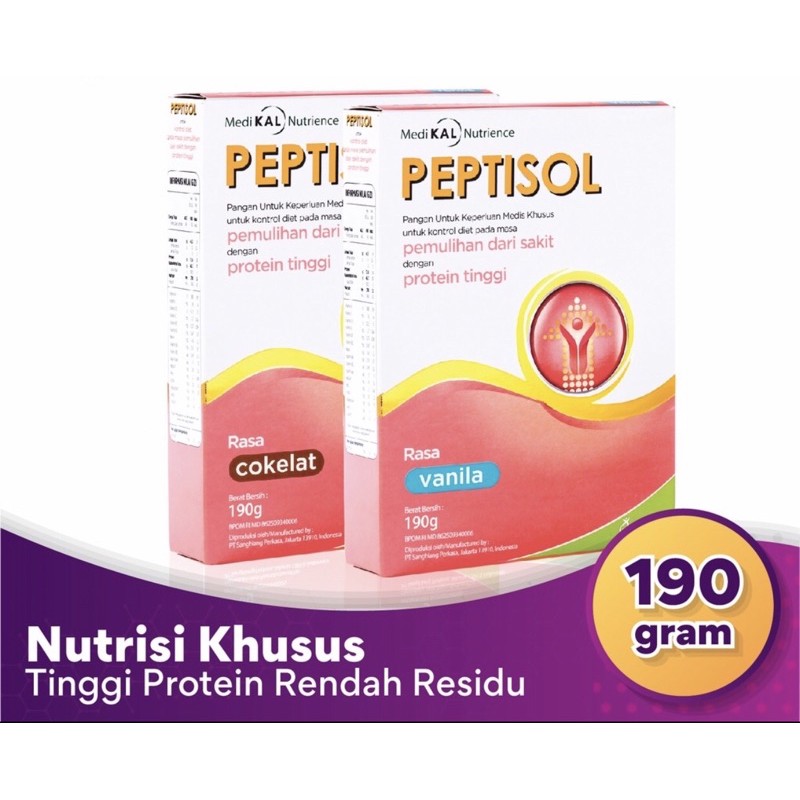 Jual Peptisol 190 gram ( susu nutrisi khusus untuk pemulihan dari sakit ...