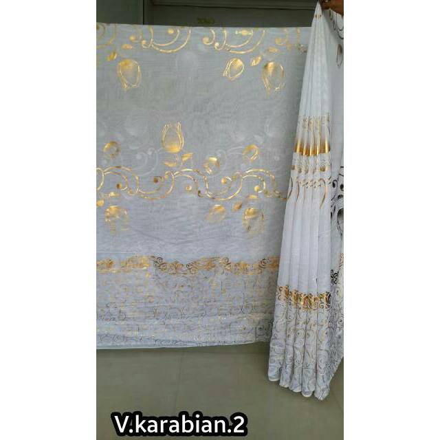 Jual Kain vitrage vitrase vitras tinta emas vitrace meteran gordyn ...