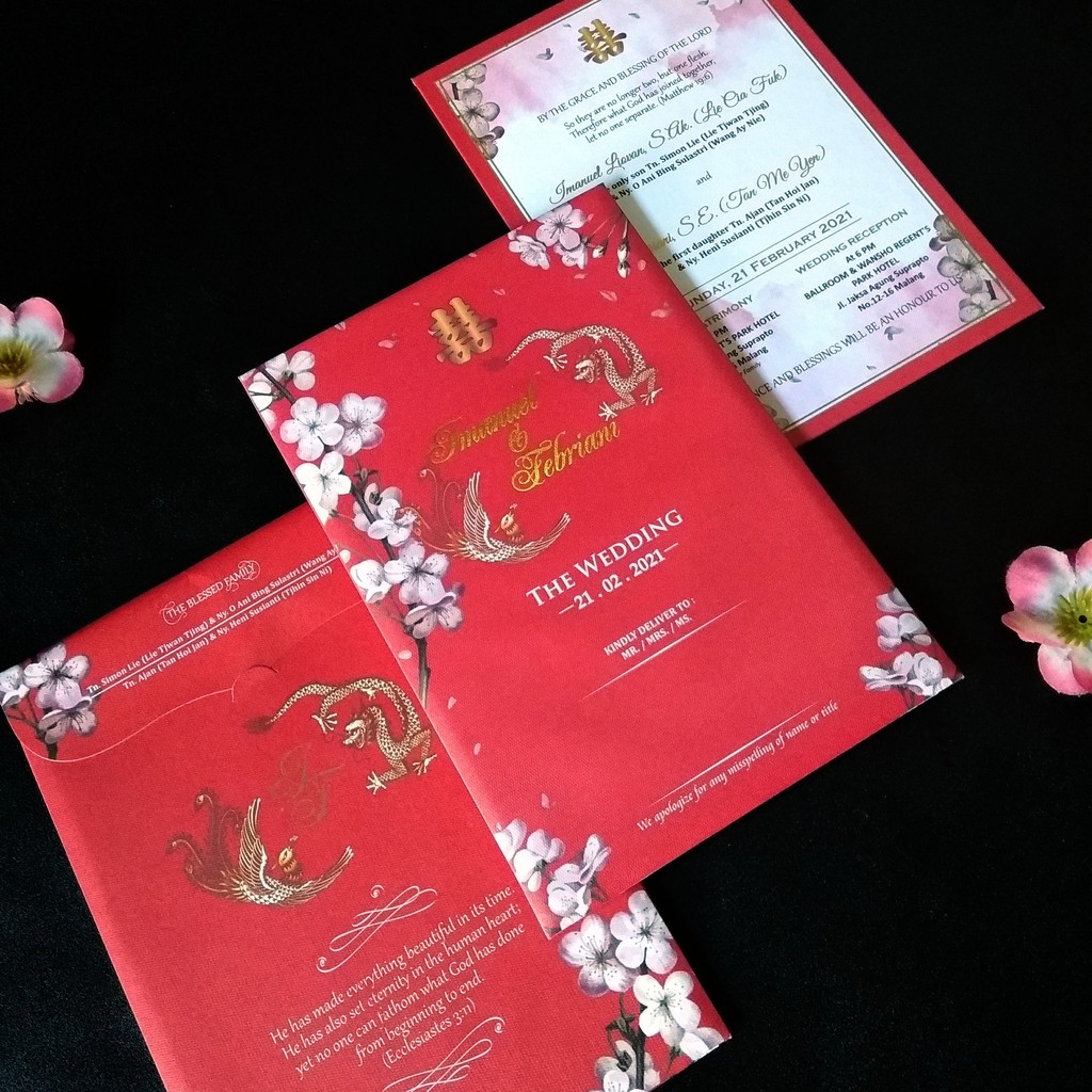 Jual Undangan Pernikahan Hardcover Chinese 14x20 (Sample) | Shopee ...