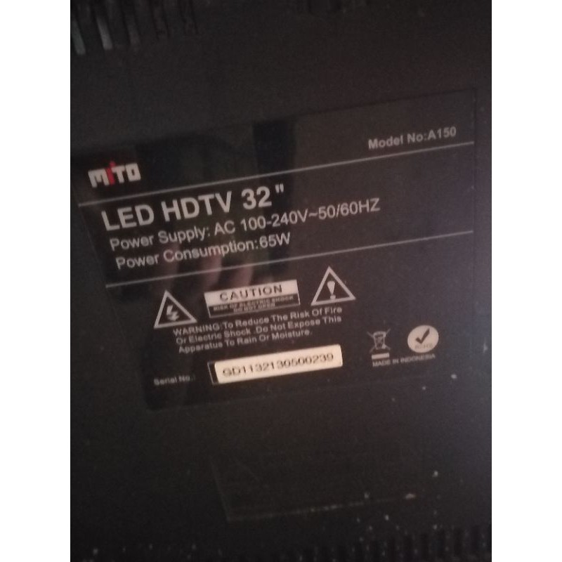 Jual tv led mito pecah layar mesin normal | Shopee Indonesia