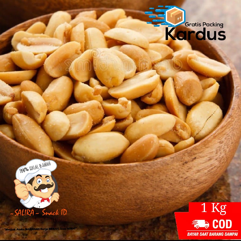 Jual [1Kg] KACANG GORENG LENGKAP DENGAN TABURAN BAWANG GORENG - TEMAN ...