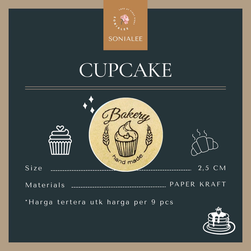 Jual Sticker Thank you / baked with love / jualan kue stiker | Shopee ...