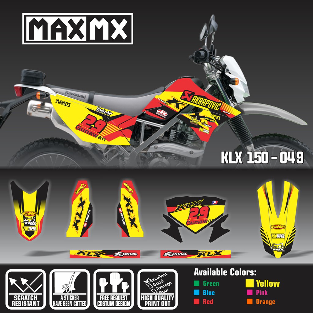 Jual Decal Stiker KLX 150 Dekal Sticker Striping Custom Full Body KLX ...