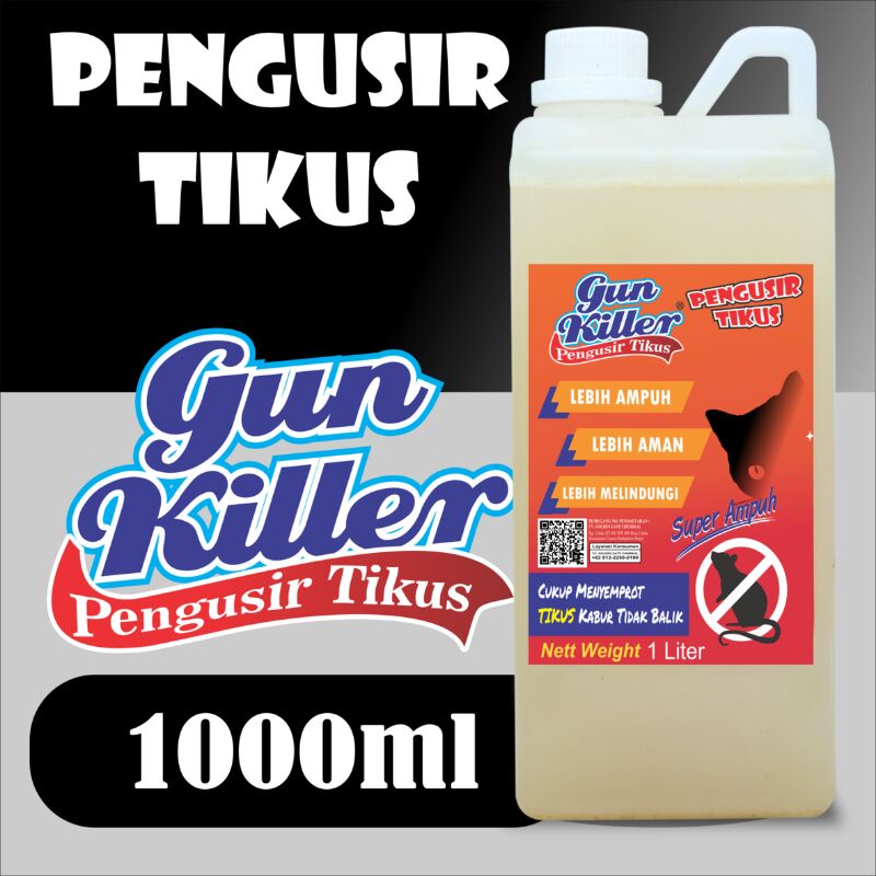 Jual GUN KILLER racun pengusir tikus superrrrrr ampuh ORIGINAL 1000 ML ...