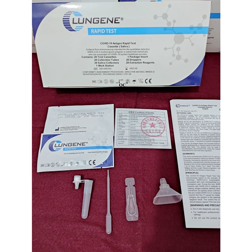 Jual Alat rapid antigen swab SALIVA test covid 19 Metode sampel Airliur ...