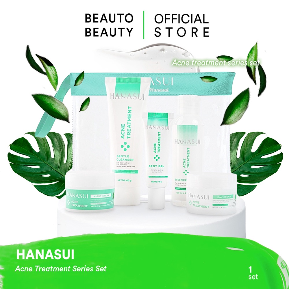 Jual HANASUI Acne Treatment Series Set / Indonesia Gentle Cleanser ...