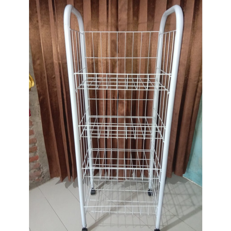 Jual Rak Chiki Roda/Rak Display/Keranjang Chiki/Rak Jajan/Rak Serbaguna ...