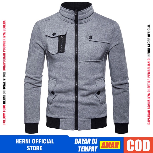 Jual Jaket Pria Bahan Fleece Cotton Katun Tebal Import Original Cowok ...