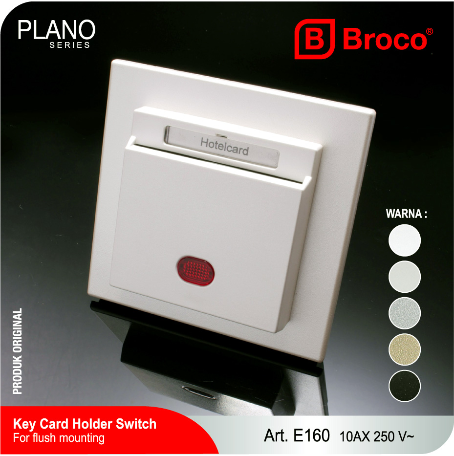 Jual Broco Electrical Plano E160 Saklar Kartu Hotel | Shopee Indonesia