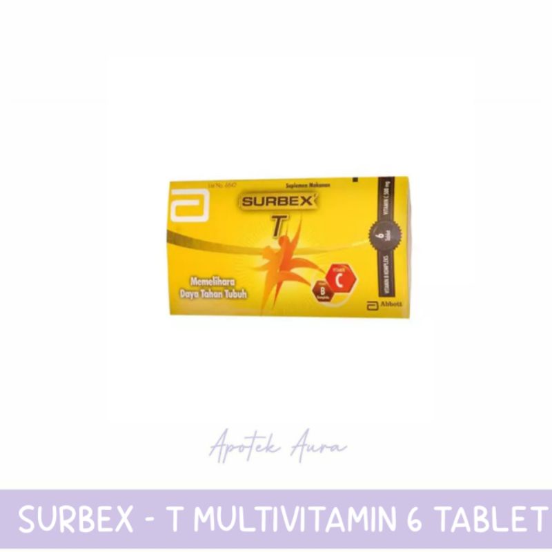 Jual Surbex T isi 6 Tablet - Multivitamin Daya Tahan Tubuh | Shopee ...