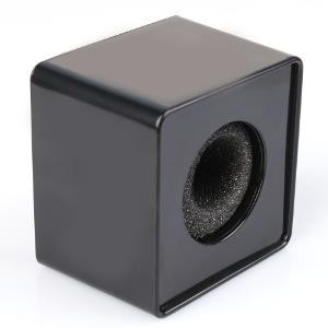 Jual Jual Black Abs Mic Microphone Interview Square Cube Logo Flag ...