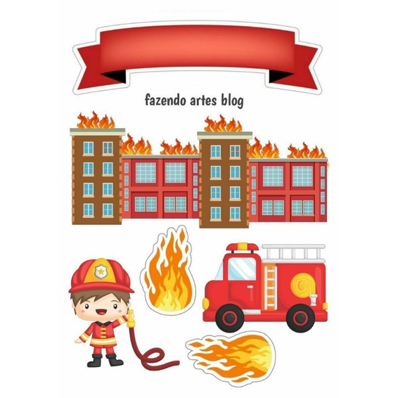 Jual Topper cake kue pemadam kebakaran damkar free nama dan ucapan ...