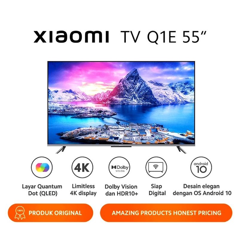 Jual XIAOMI TV Q1E Led Tv 55 inch Smart Android 10.0 QLED 4K UHD TV ...