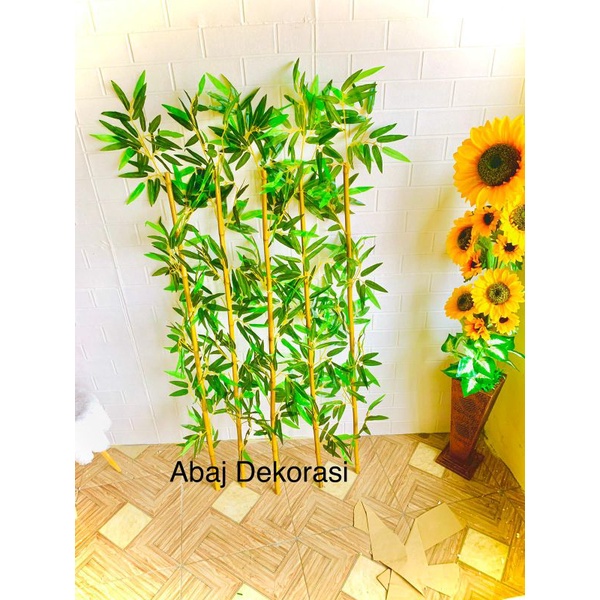 Jual Batang bambu partisi 140cm bambu artificial hiasan dekorasi rumah ...