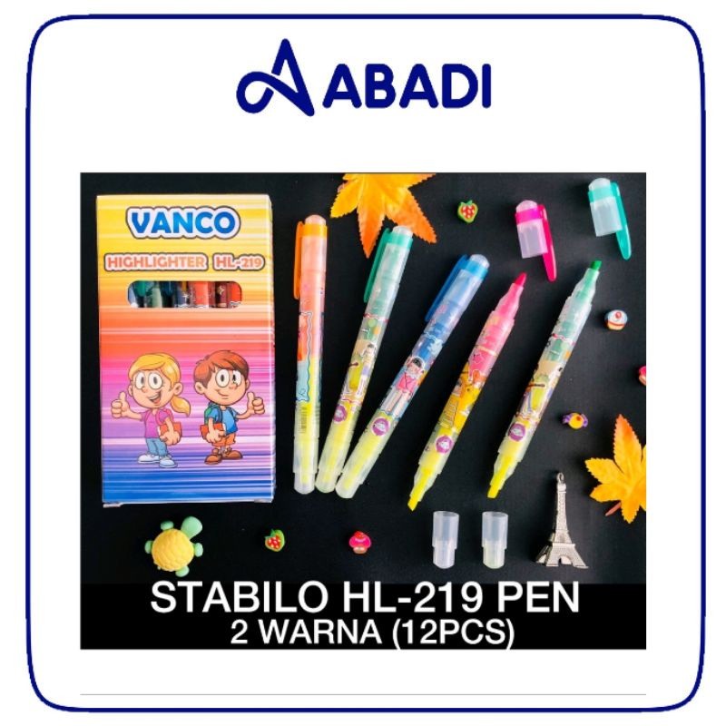 Jual Stabilo Vanco HL-219 Grosir (1pak/12pcs) | Shopee Indonesia