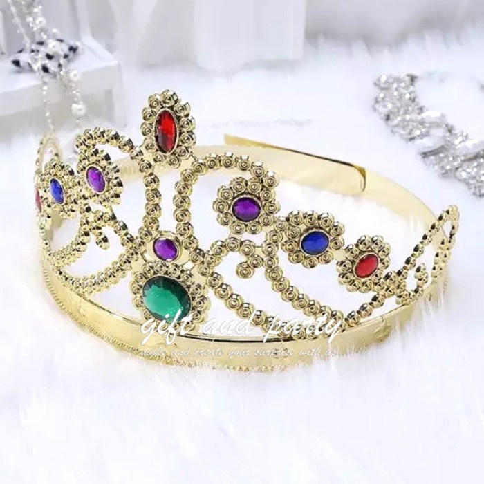 Jual Mahkota Ulang Tahun / Gold Queen Crown / Queen Crown / Mahkota ...