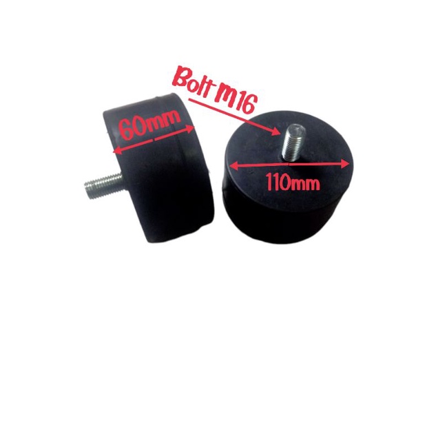 Jual Karet engine mounting 110x60 Bolt M16 Alas peredam getaran mesin ...