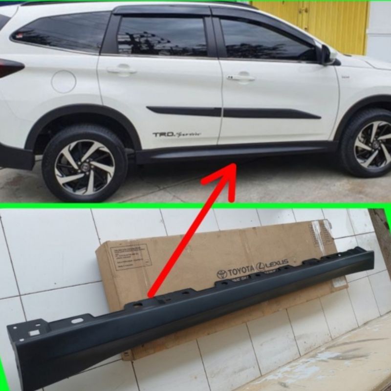 Jual Body kit samping /lisplang Rush terios 2018 up original | Shopee ...