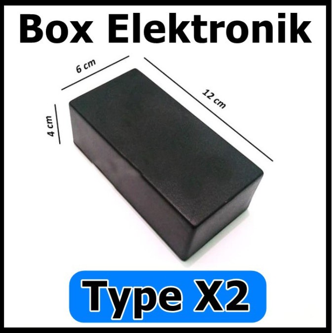 Jual Box Plastik Hitam Type X2 (12x6x4cm) Kotak Elektronik Project ...