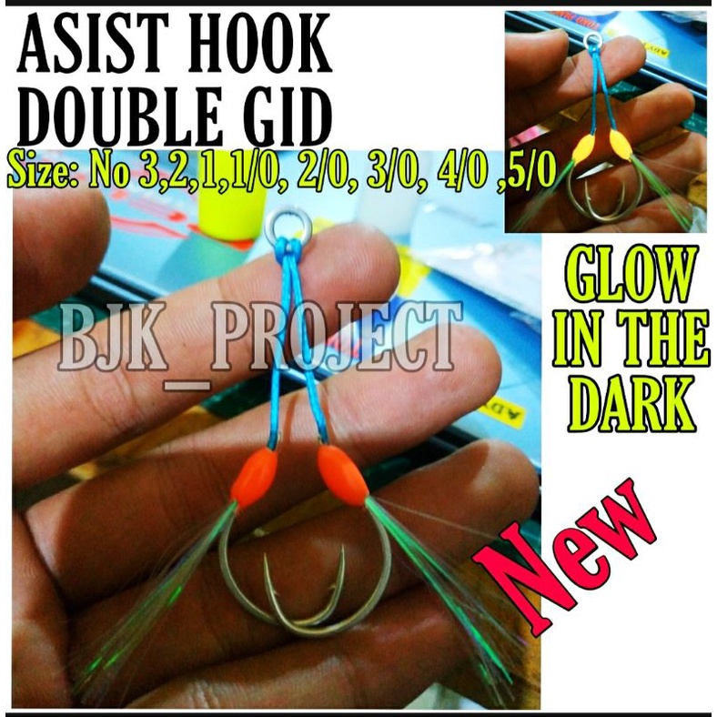 Jual ASIST HOOK NEW METAL JIG SIZE 3,2,1,1/0,2/0,3/0,4/0,5/0 UV GID ...