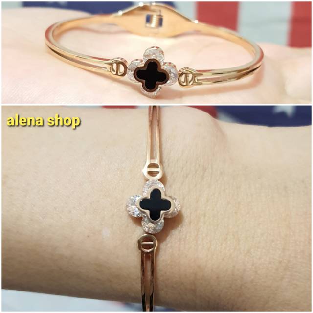 Jual Gelang Titanium Bunga L Premium | Titanium Antikarat Premium ...