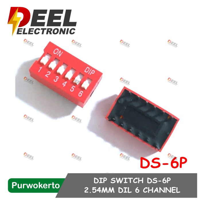 Jual DIP SWITCH 6P SAKLAR SLIDE DIP DS-6 CHANNEL 2.54MM PITCH BREADBOARD | Shopee Indonesia