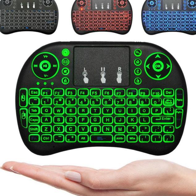 Jual VCR% Keyboard Air Mouse i8 Mini Keypad Wireless Touchpad Backlight ...