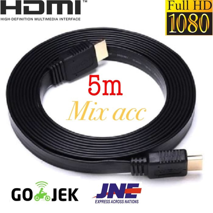 Jual KABEL HDMI 5M FLAT VERSI 1.4 / HDMI 5 M / HDMI 5 Meter | Shopee Indonesia