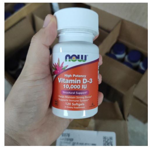 Jual NOW Vitamin D3 10000 IU High Potency 120 Softgels | Shopee Indonesia