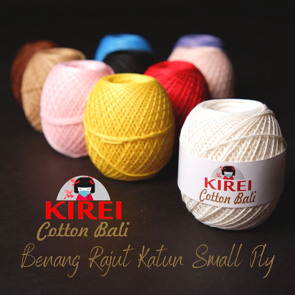 Jual Benang Rajut Katun Bali - Kirei Soft Cotton Small Ply Panjang 330M ...