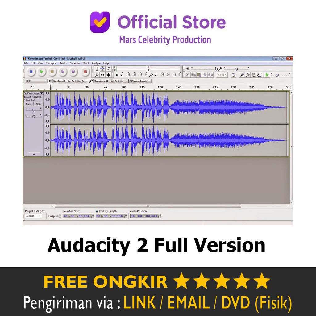 Jual Software Audacity 2 Full Version Terbaru - Audio Editing PRO ...