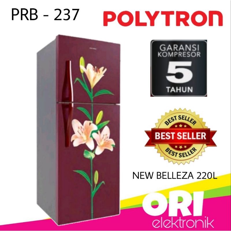 Jual POLYTRON LEMARI ES 2 PINTU 220L PRB 237 | Shopee Indonesia